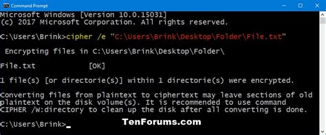 encrypt files and folders with efs in windows 10 tutorials