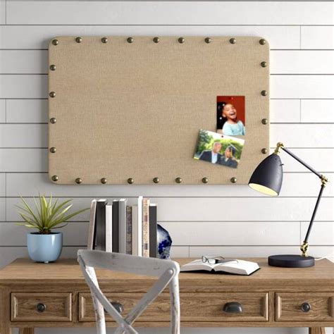 Beachcrest Home Magness Wall Mounted Burlap Bulletin Board And Reviews