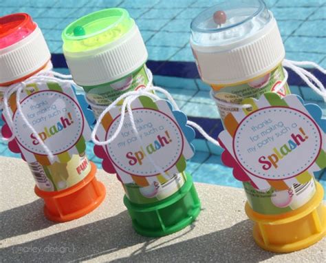 Instant Download Pool Party Favor Tags Birthday By Marleydesign