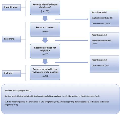 Flow Chart Depicting The Systematic Search Results From The Relevant