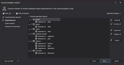 how to automatically keep two sql server database schemas