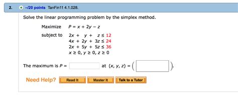 linear programming solver pasabuilder