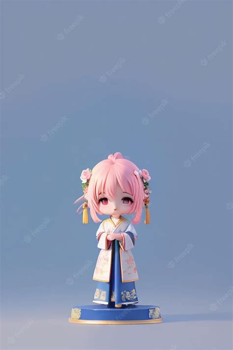 Premium Photo Cute Cartoon Character Model Beautiful Girl 3d