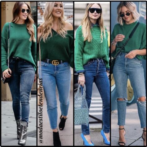 Calça Jeans Suéter Verde Sudadera Verde Suéter Verde Ropa
