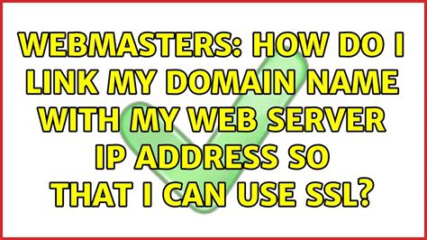 webmasters how do i link my domain name with my web