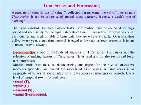 Ppt Time Series And Forecasting Powerpoint Presentation Free