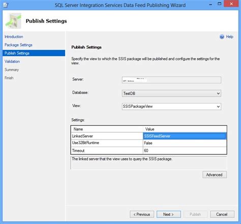 walkthrough publish an ssis package as a sql view sql server
