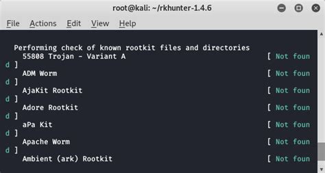 detección y verificación de rootkits con chkrootkit y la herramienta