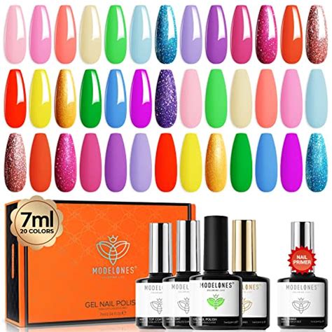 Modelones Toxin Free Low Smell Gel Nail Polish Kit 24 Piece
