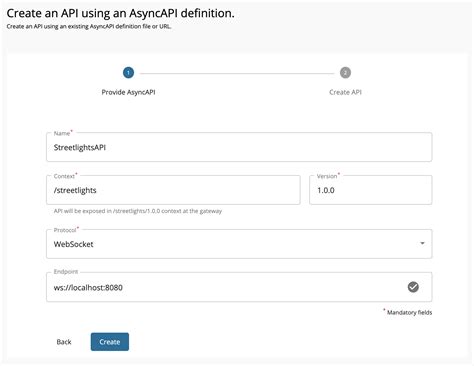 create a streaming api from an asyncapi definition wso2