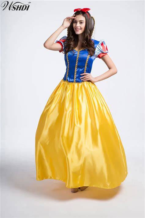 S Xxl Deluxe Adult Snow White Princess Fancy Dress Costume Fairy Tale