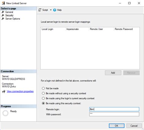 how to configure a linked server using the odbc driver
