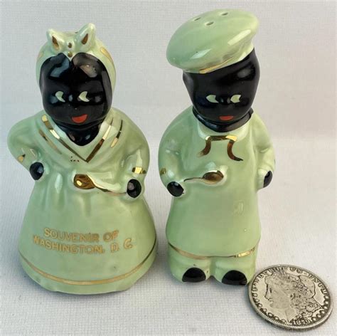 Lot Vintage 1940s Black Americana Green Outfit Mammy And Pappy Chef