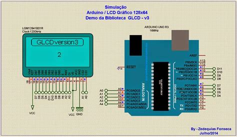 vf arduino simulação no proteus arduino e lcd gráfico