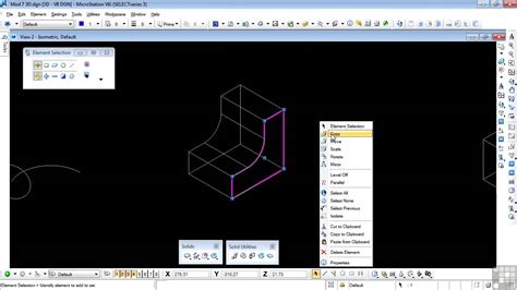 bentley microstation v8i 3d tutorial extract faces or edges youtube
