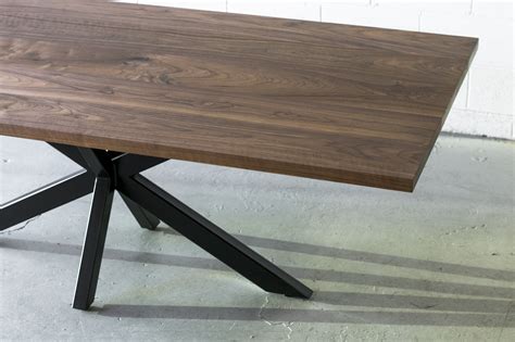 northstar dining table steel intersecting x base mez works