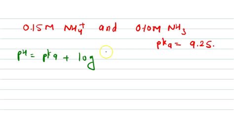 ⏩solved What Is The Ph Of A Buffer System That Contains 0 15 M Nh4