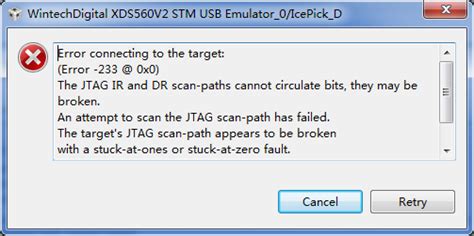 ccs tms320c6678 jtag connection error the jtag ir and dr scan paths