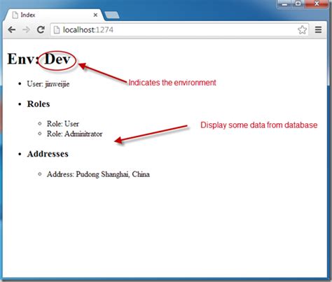 asp application development and deployment configuration best