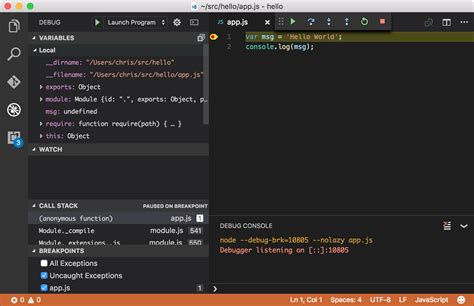 node js startup stash