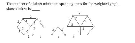number of minimum spanning trees gate overflow
