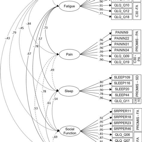 Confirmatory Factor Analysis—loadings Of All Items And Factors To One