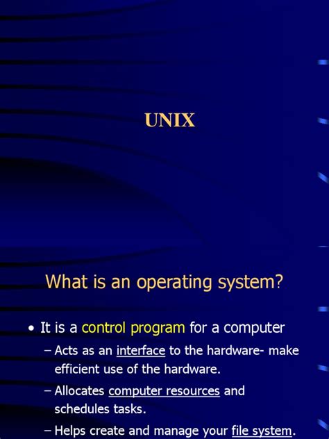 1 unix operating system ppt unix command line