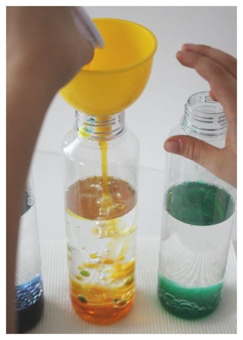 homemade lava lamp activity water oil density science