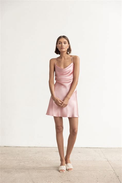 Blush Pink Silk Dress Blush Silk Slip Dress Mini 100 Silk Etsy