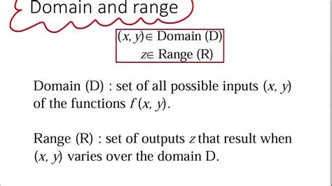 Part 7 Multivariable Functions Function Of Two Variables Domain