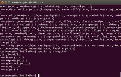 install latest node js and npm in a docker container programmatic