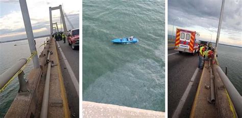 Cae Vehículo Del Puente Sobre El Lago De Maracaibo Iban Dos Personas A