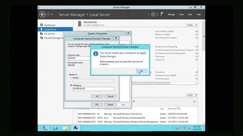 installing active directory dns and dhcp to create a windows server