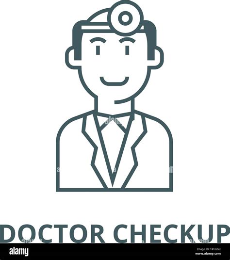 Doctor Checkup Line Icon Vector Doctor Checkup Outline Sign Concept