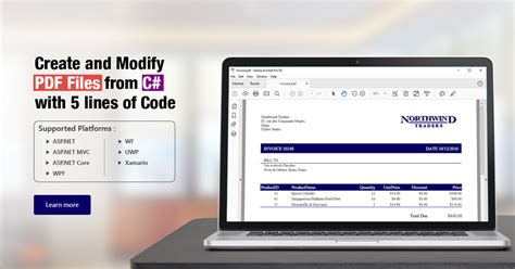 pdf framework c vb pdf api syncfusion