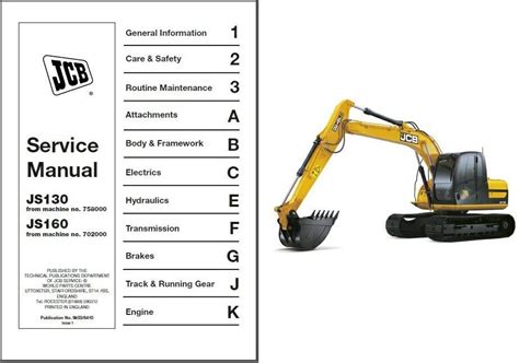 jcb js130 js160 excavator service workshop manual on a cd