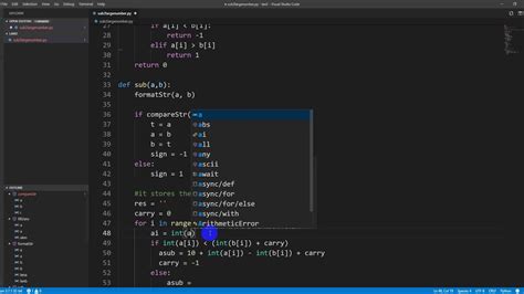 subtracting of large numbers using python youtube