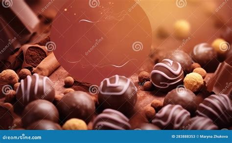 Assorted Chocolates Luxury Chocolate Bonbons Close Up Food