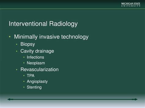 Ppt Applications Of Diagnostic Imaging Interventional Radiology