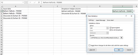 excel create data validation unique items for dynamic drop