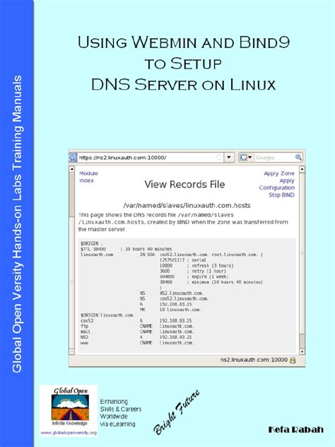 module 02 using webmin and bind9 to setup dns server on linux v1 8