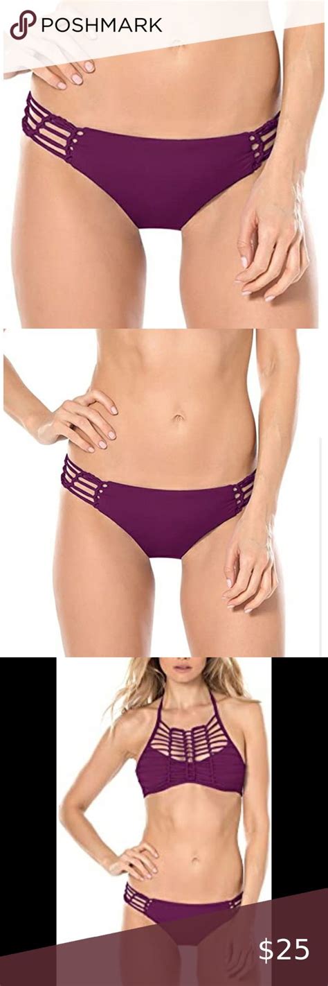 Becca Tab Side Hipster Bottom Only Mulberry Nwt In 2020 Becca Swim