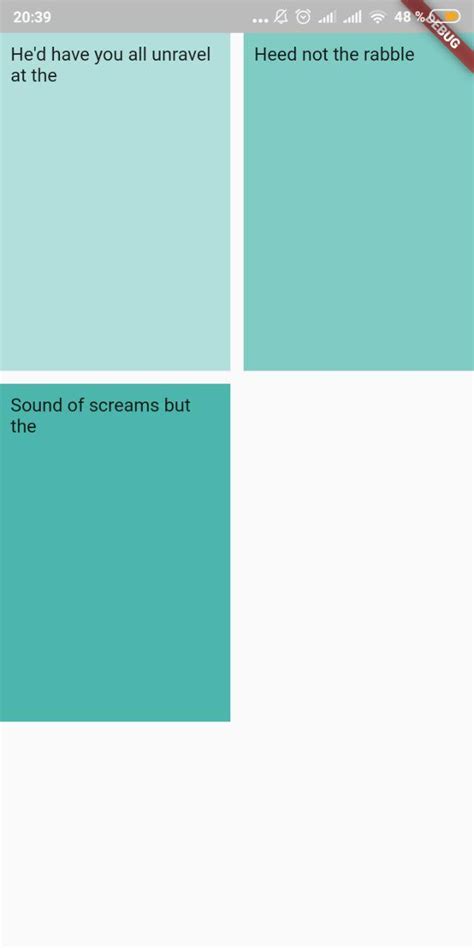 listview custom height gridview in flutter