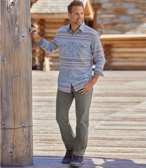 Mens Grey Stretch Jeans Atlas For Men