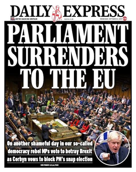 Brexit Vote Result Mps Block Boris Johnsons Bid For General Election