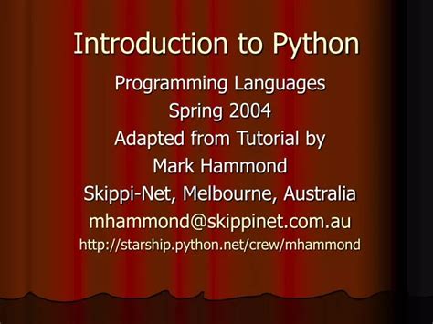 Ppt Introduction To Python Powerpoint Presentation Free Download