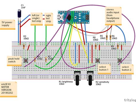 stereo neopixel ring vu meter arduino project hub