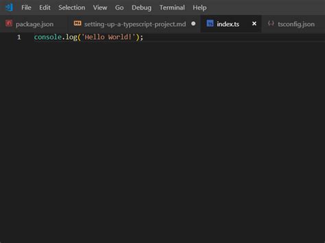 typescript how to set up a new project