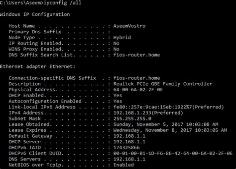 how to release and renew an ip address