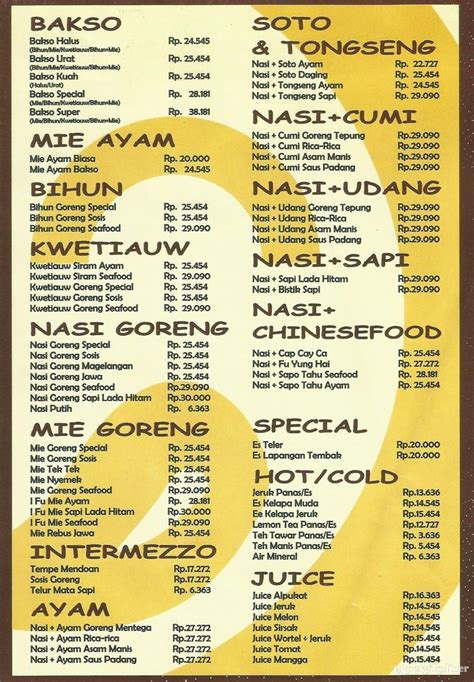 Selalu Diperbarui Menu Bakso Lapangan Tembak Senayan Thamrin
